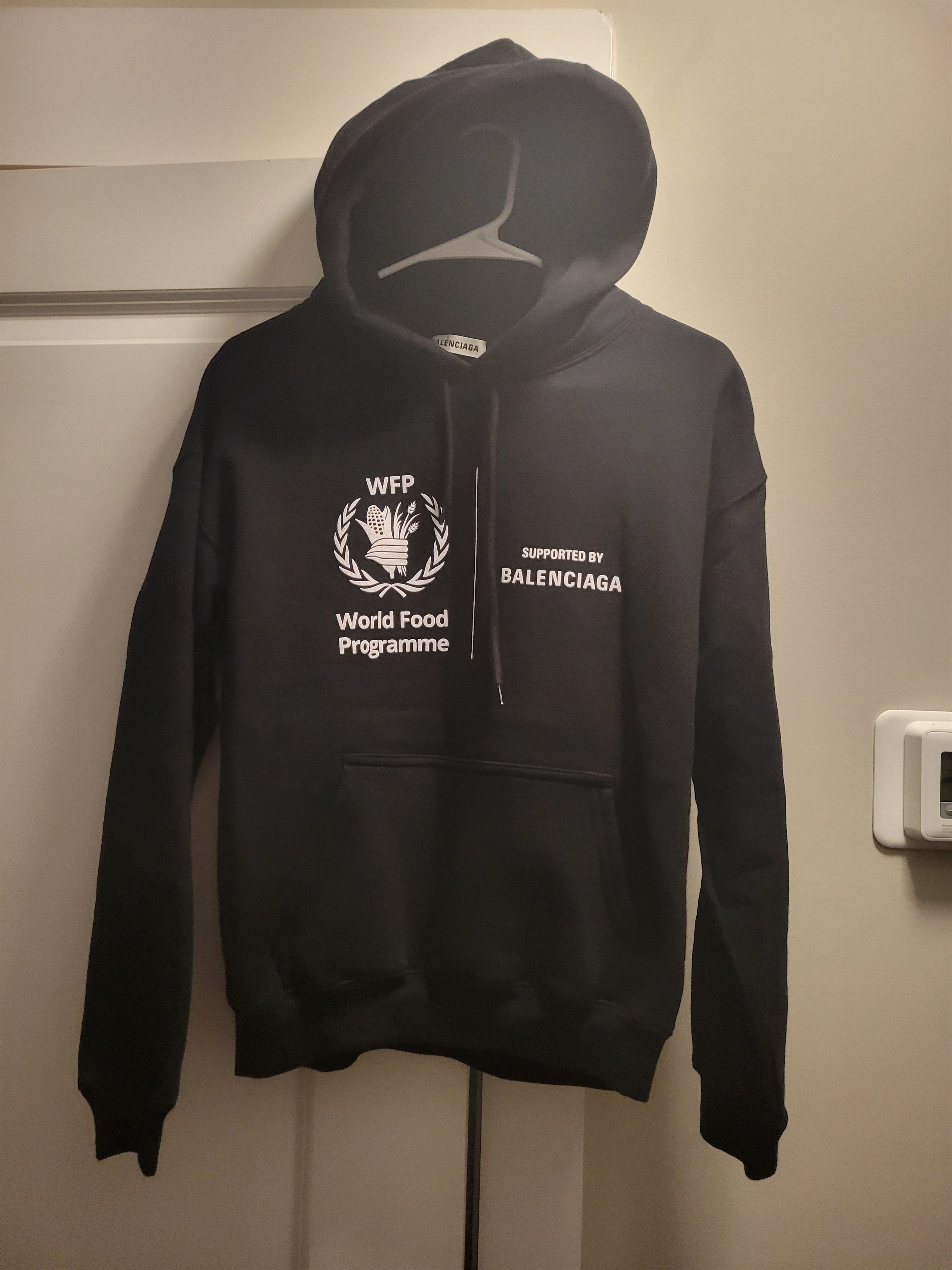Balenciaga Balenciaga WFP World Food Program Black Hoodie | Grailed