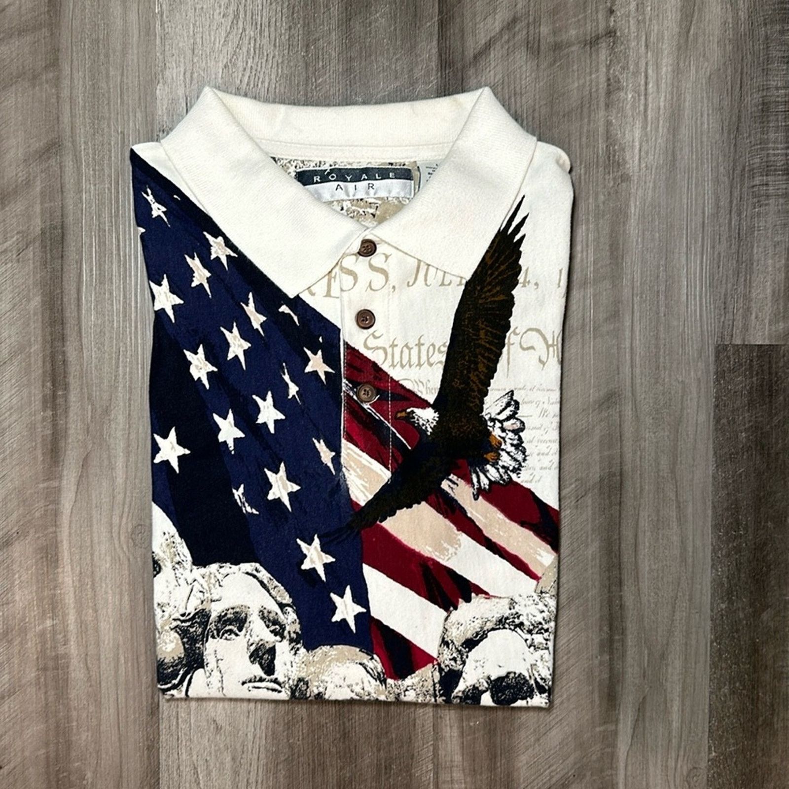 Other Royale Air American Patriotic Mount Rushmore Polo - Large | Grailed