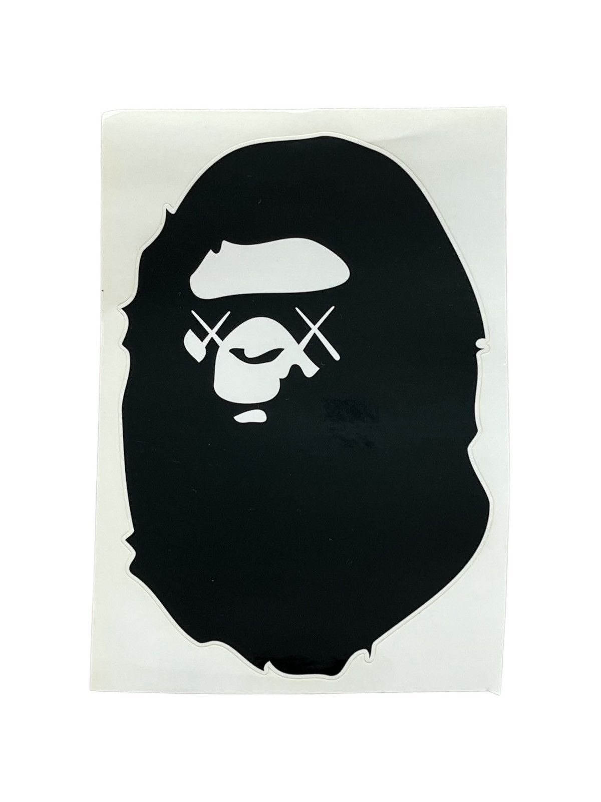 Bape 2005 Bape x Kaws Large Ape Head Sticker | Grailed