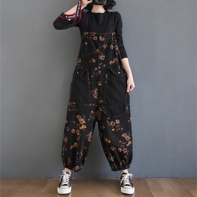 Japanese Brand × Jean × The Button Up Floral Denim Jumpsuit | Grailed