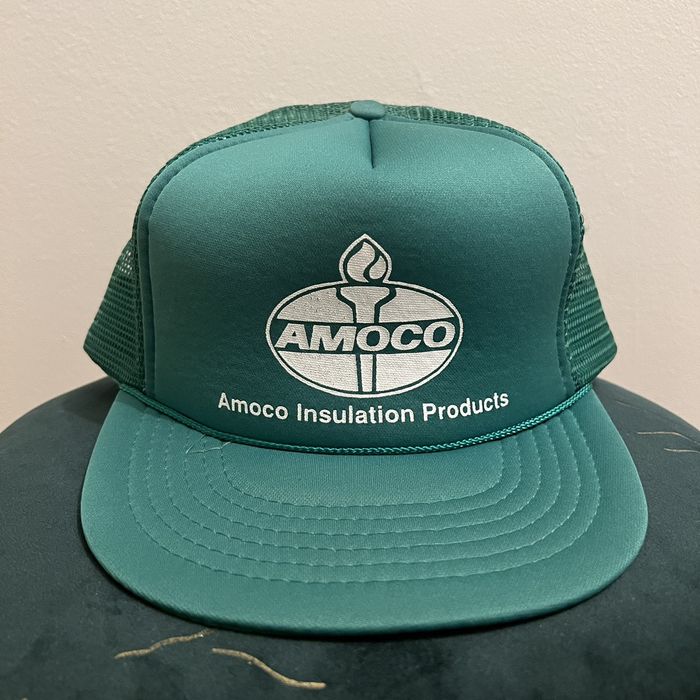 Vintage Vintage Amoco Insulation Products Green Trucker Hat Cap | Grailed