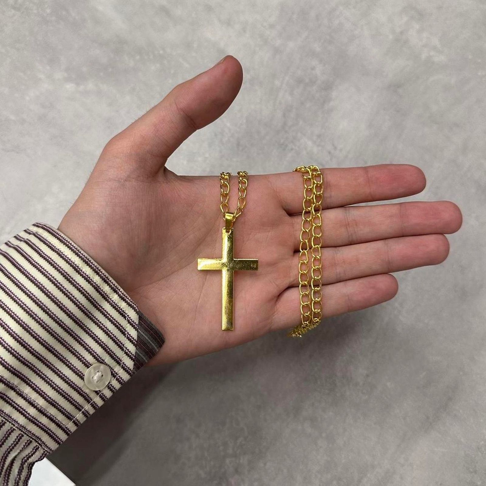 Other Y2k gold ny cross jesus | Grailed
