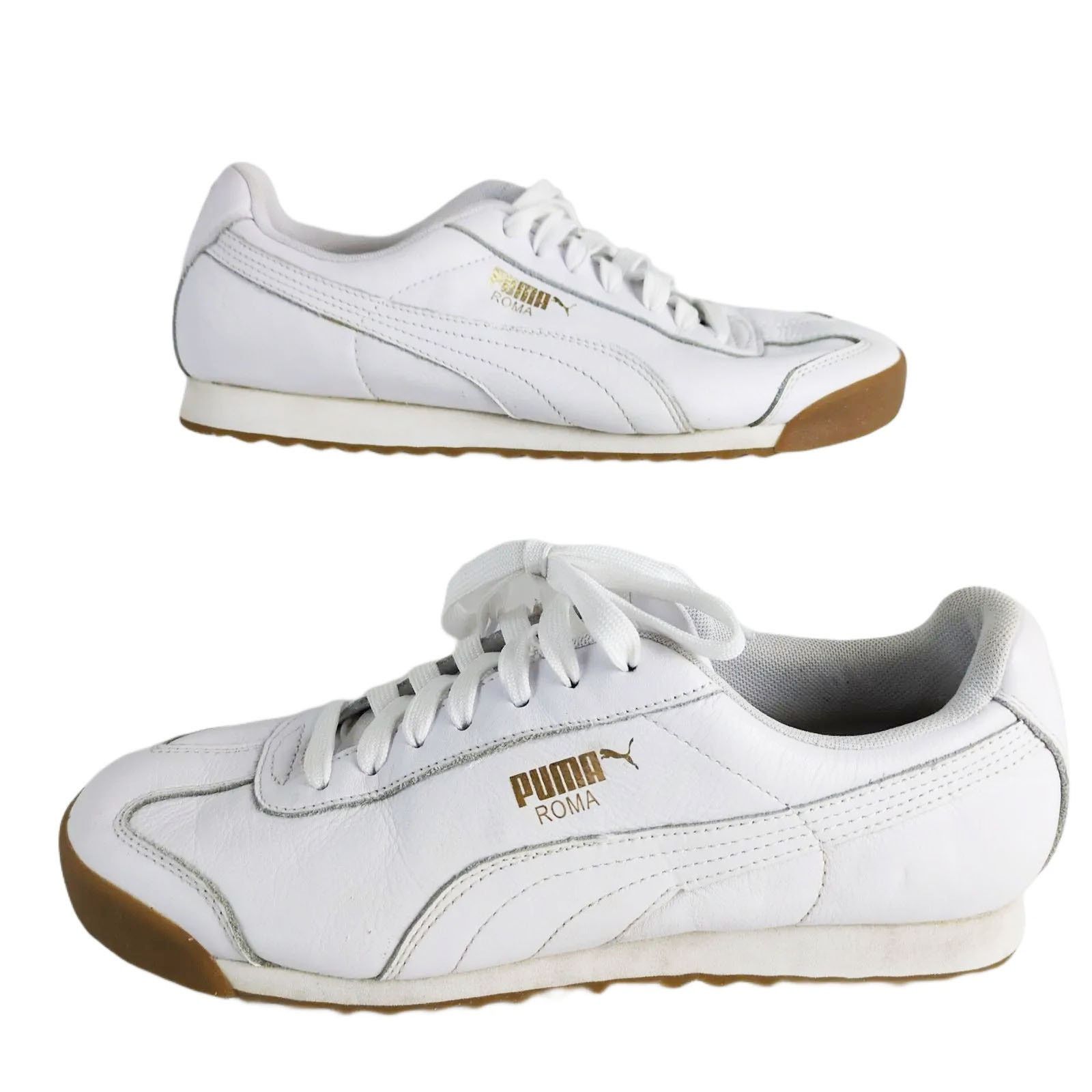 Puma Puma Roma Classic White Gum Gold Men's 10 Run Shoes Sneakers | Grailed