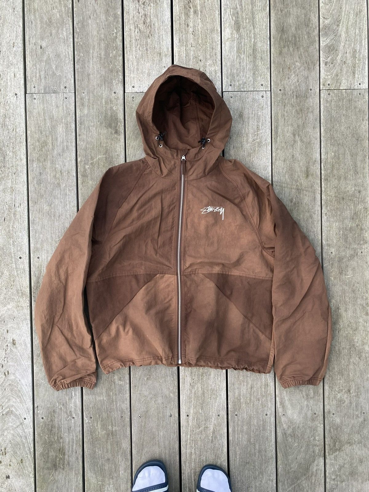 Stussy Stüssy Beach Wave Dye Shell Jacket brown | Grailed