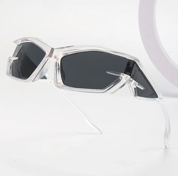 Streetwear Futuristic Y2K Wrap Around Transparent Sunglasses: Stand Out ...