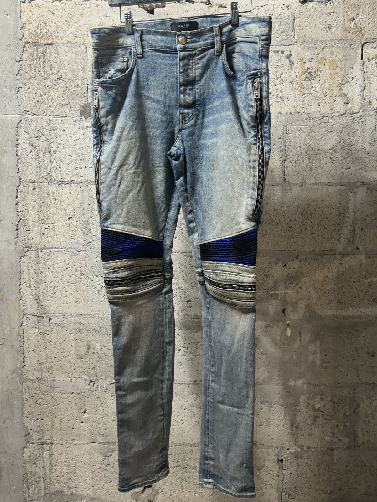 Amiri AMIRI Biker Dark Blue Patch Jeans | Grailed
