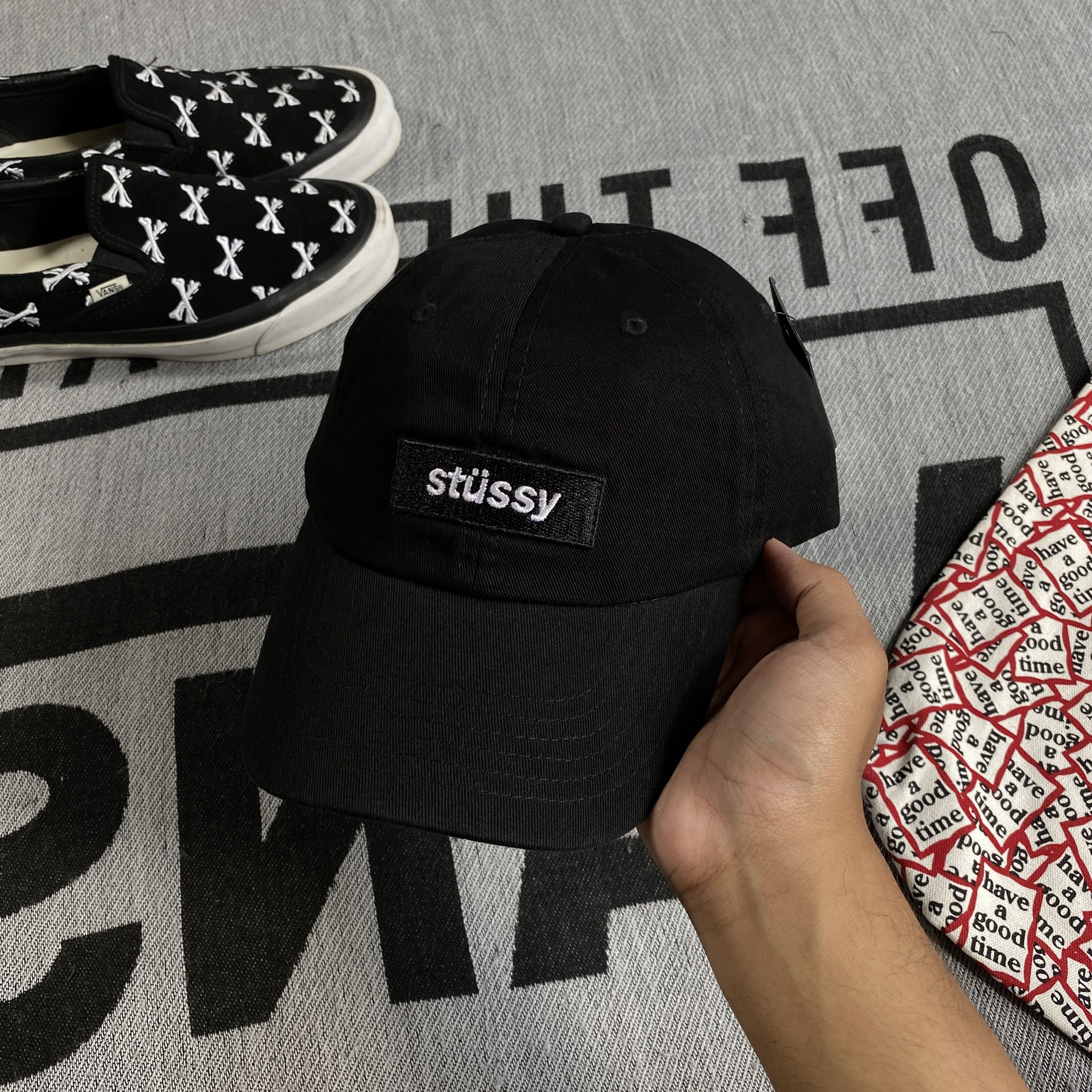 Streetwear × Stussy Stussy Patch Box Logo Cap Hat | Grailed