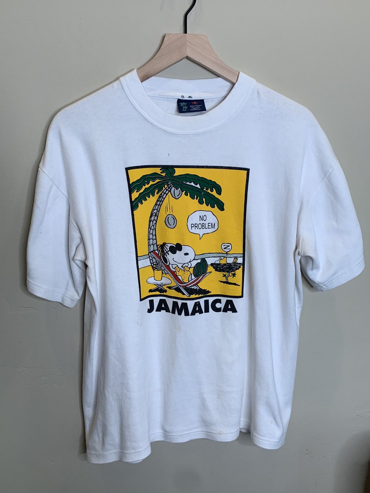 Vintage *RARE* Vintage Snoopy In Jamaica No Problem Peanuts T-Shirt ...