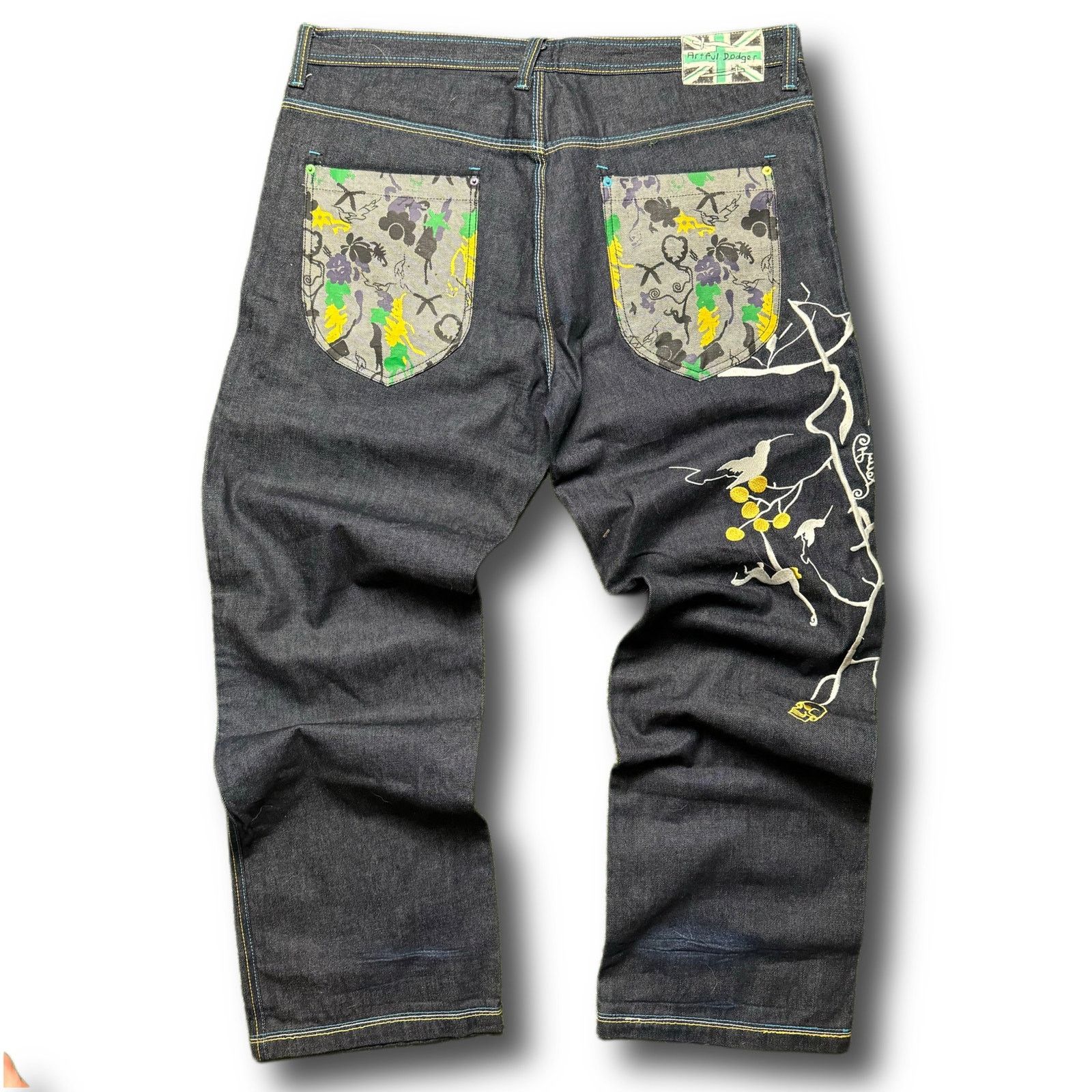 Artful Dodger Artful Dodger Y2K Vintage Embroidered Denim Wide Leg ...