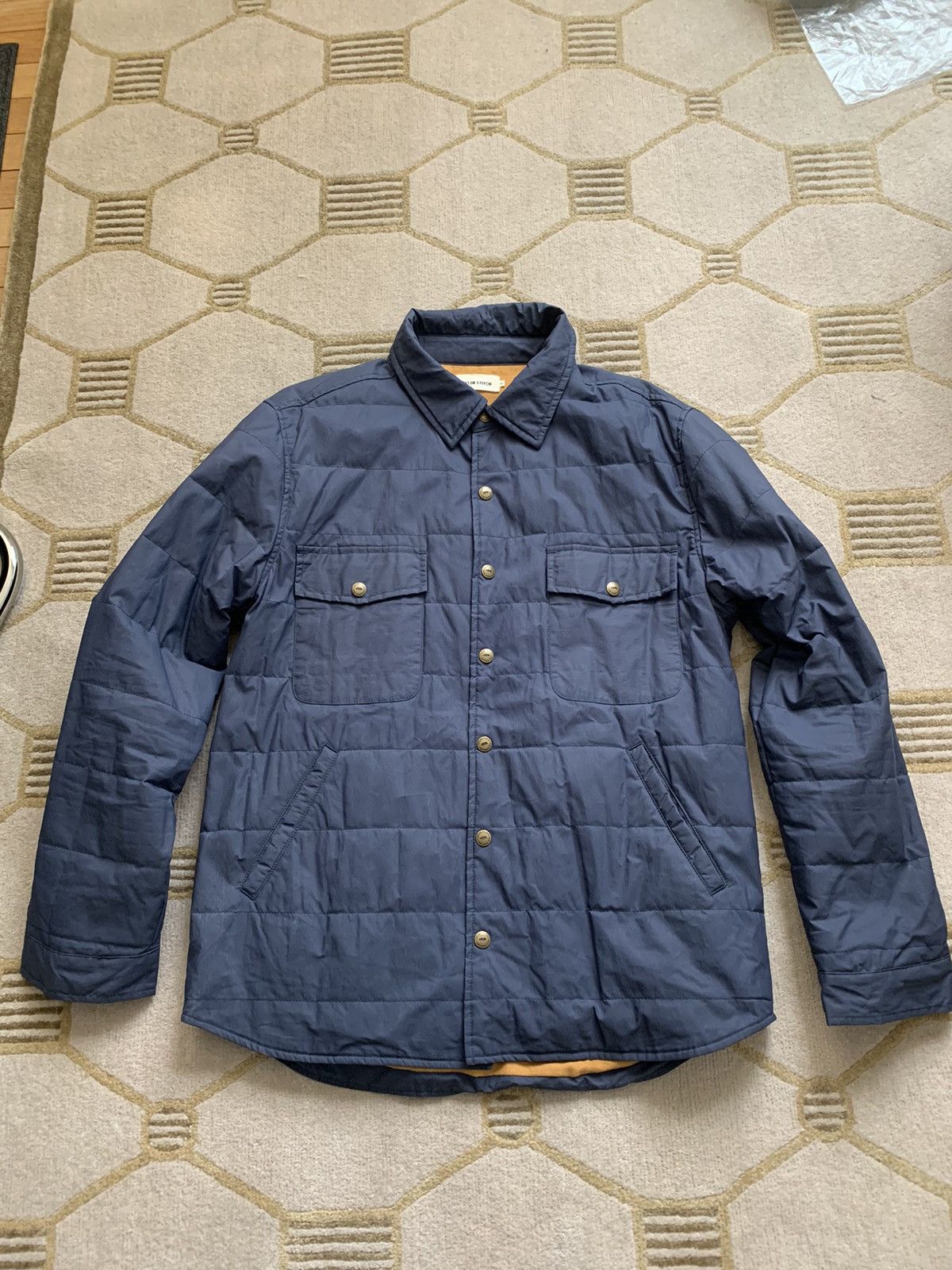 Taylor Stitch Garrison Shirt Jacket in Navy Dry Wax NWOT | Grailed