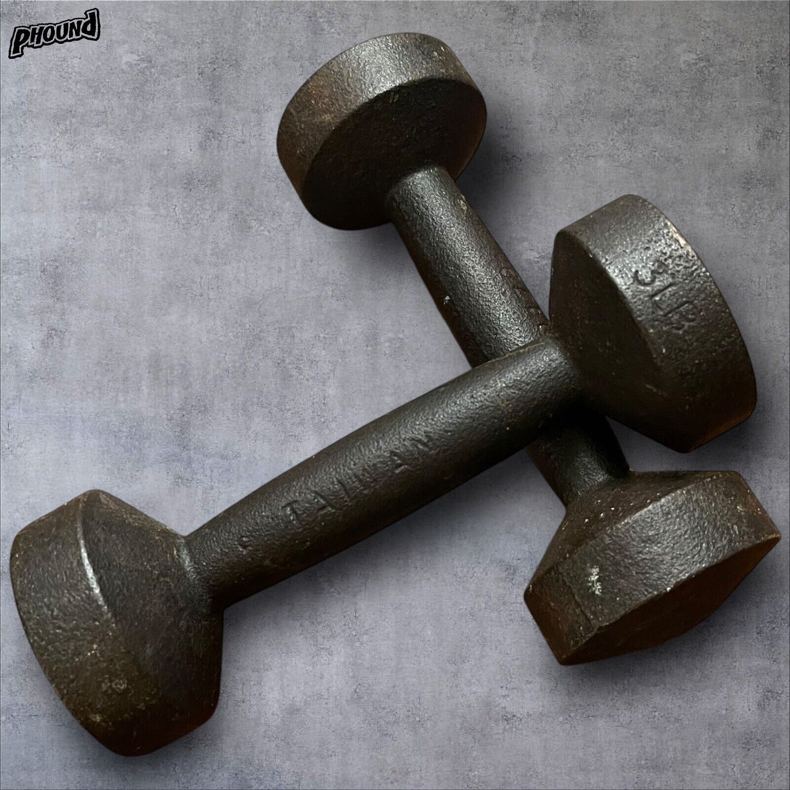 Rare 2 Vtg 3 LB # Dumbbell Dumb Bell Set Pill Ends Taiwan Weights | Grailed