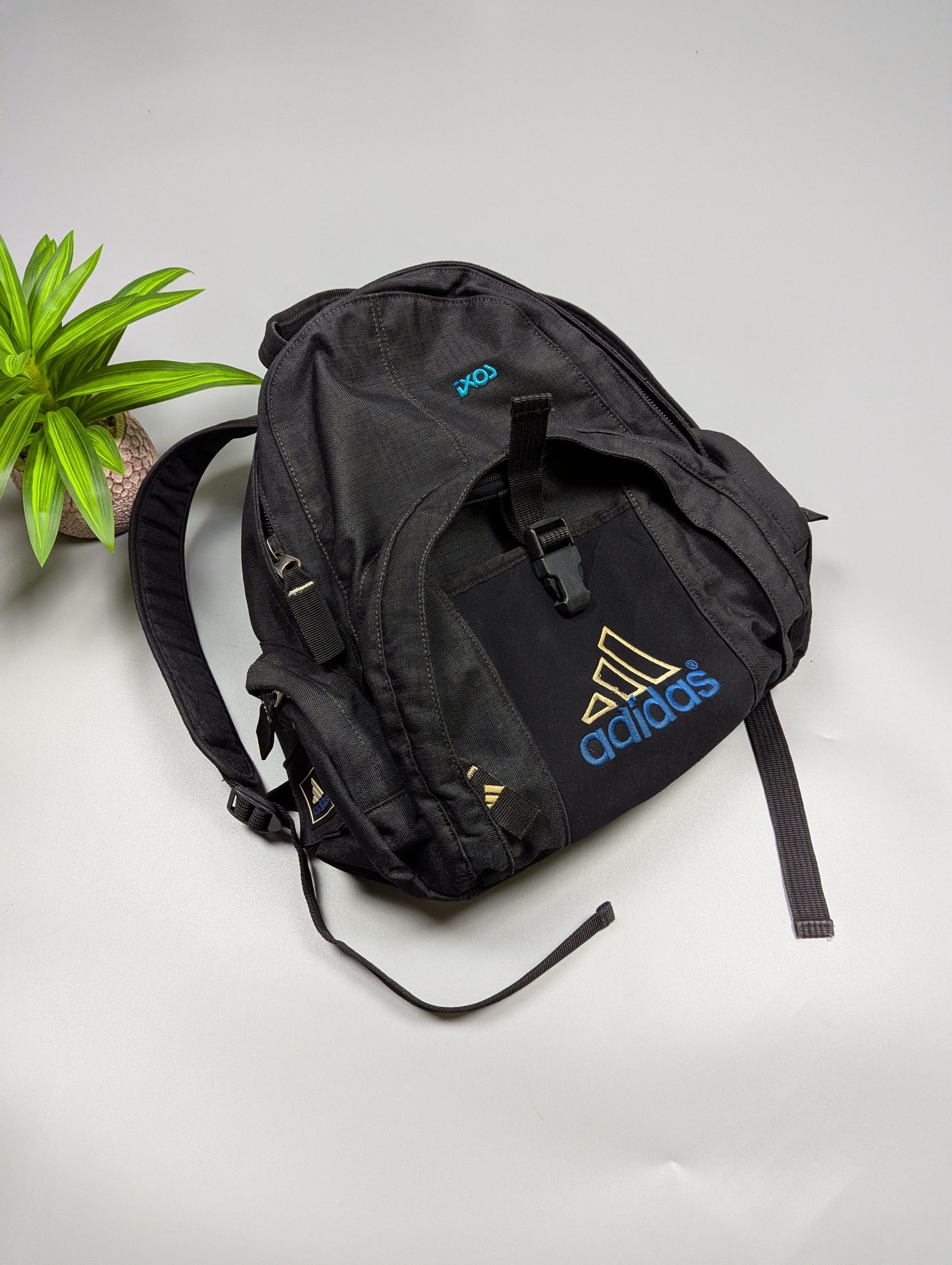 Adidas Adidas Vintage Black Backpack Trefoil Retro Oldschool | Grailed