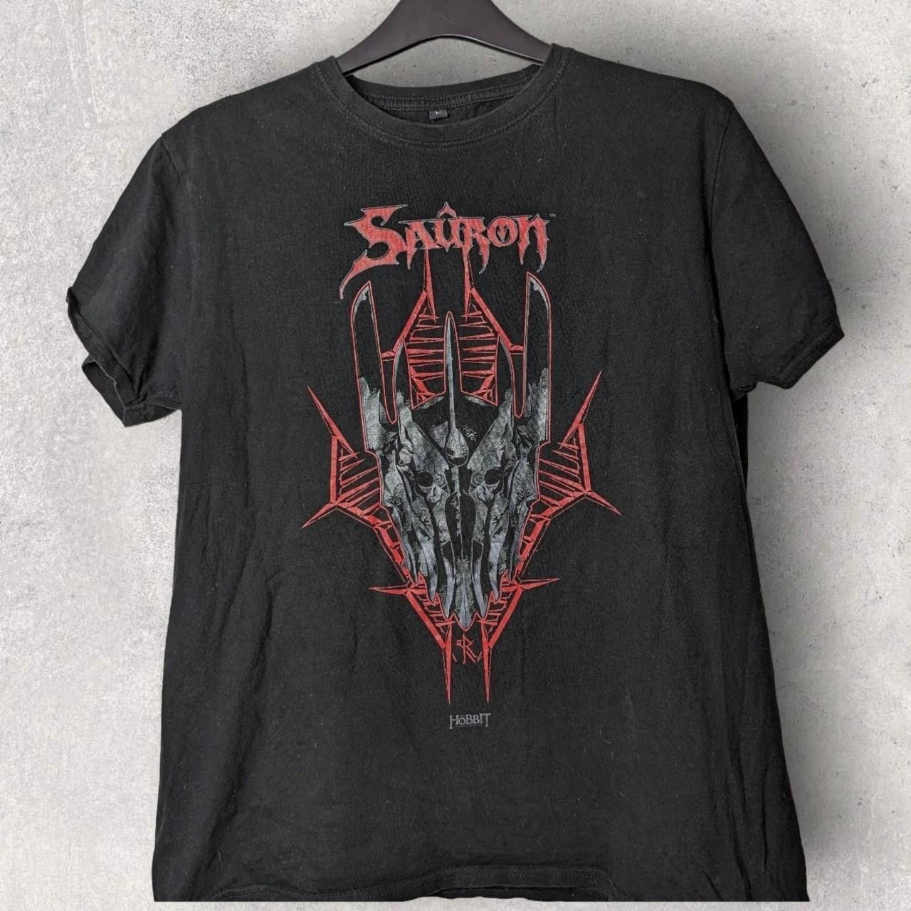 Hollywod × Movie × Vintage Black T-shirt Hobbit Sauron The battle of ...