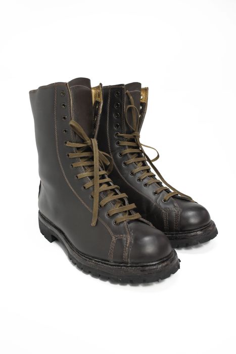 Military 90s Italian Army Paratrooper Anfibi Leather Combat Boots | Grailed
