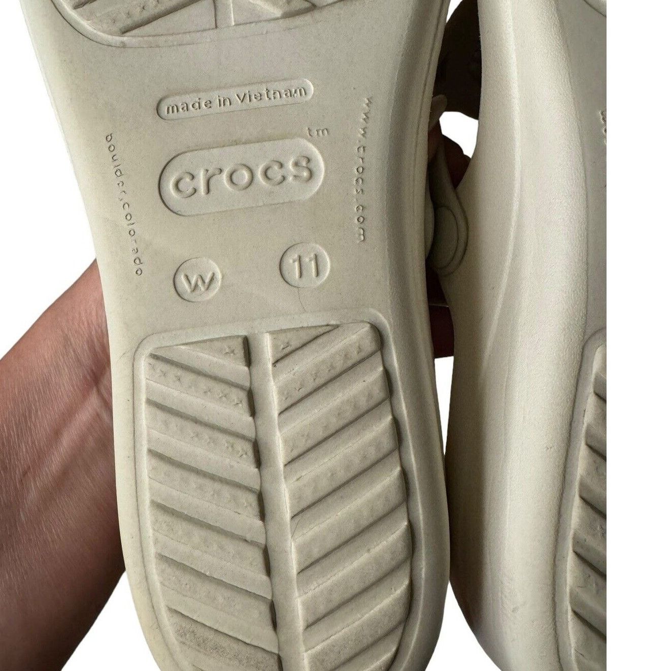 Crocs Crocs Sandals Sanrah Wedge Flip Flop Hammered Gold Circle | Grailed