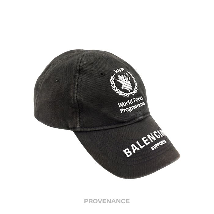 Balenciaga 🔴 Balenciaga WFP Embroidered Logo Cap - Washed Black White ...
