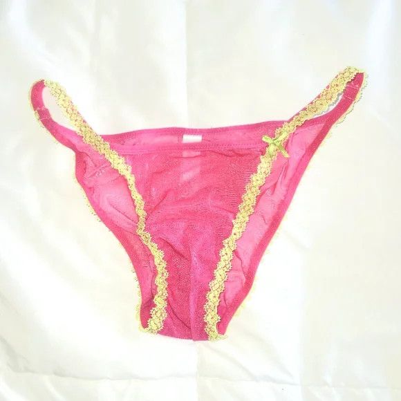 Vintage Sheer Lace Trim String Bikini Cut Panty Sz S Grailed