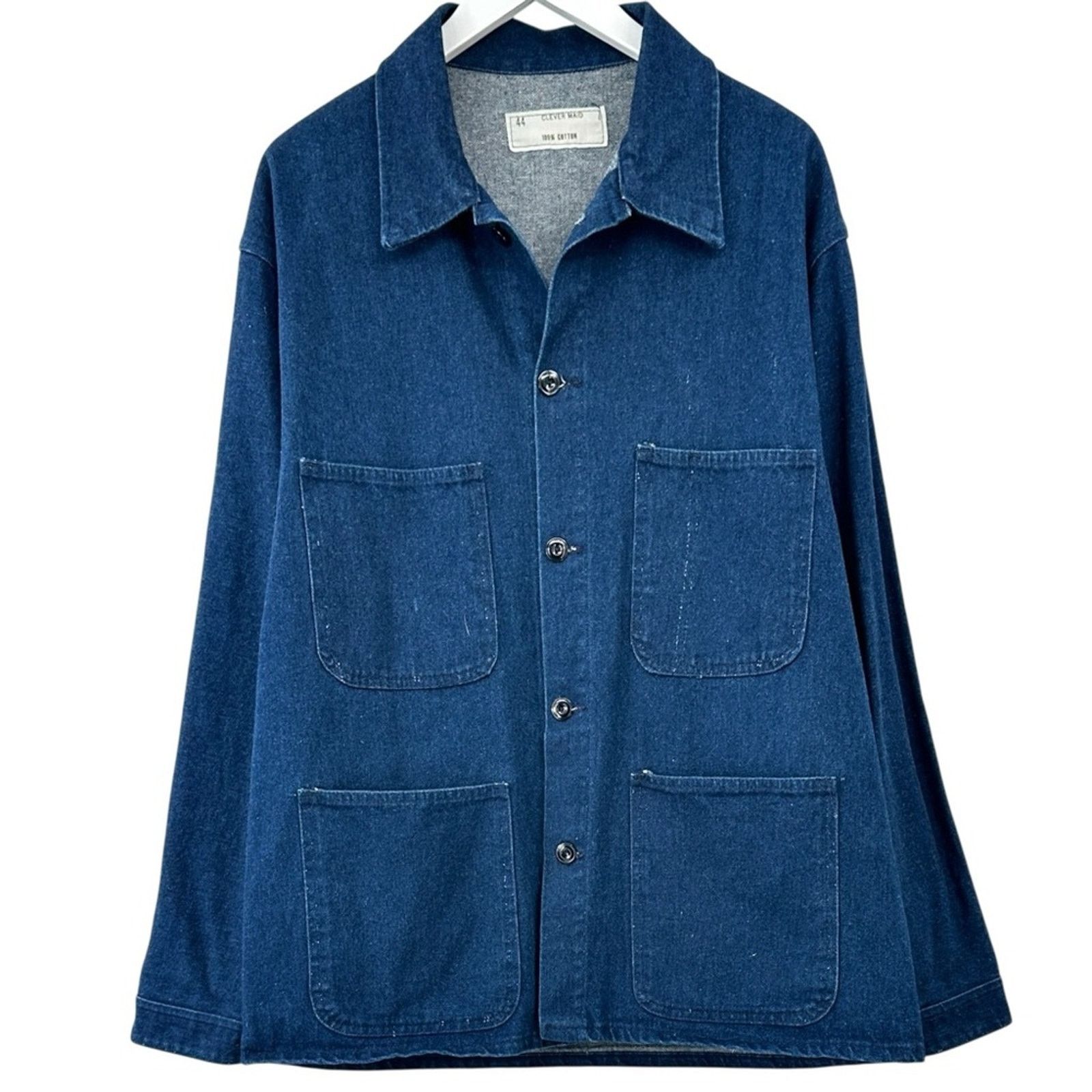 Vintage Japanese Vintage Clever Maid Blue Denim Chore Jacket | Grailed
