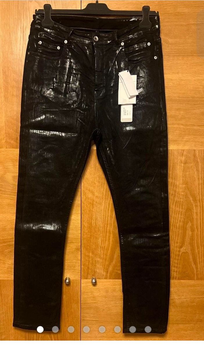 Rick Owens × Rick Owens Drkshdw Rick Owens Waxed Detroit Cut Jeans ...