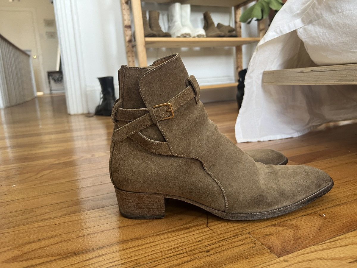 Saint Laurent Paris SLP tan leather Wyatt 40mm Jodhpur boot | Grailed