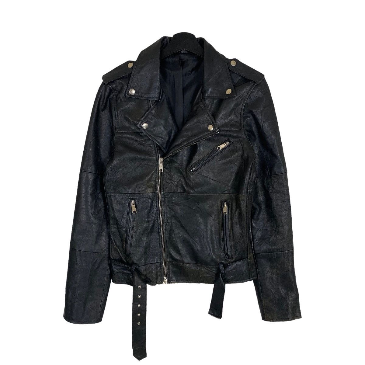 Vintage Japanese Brand Flava Leather Jacket Double Collar Jacket | Grailed