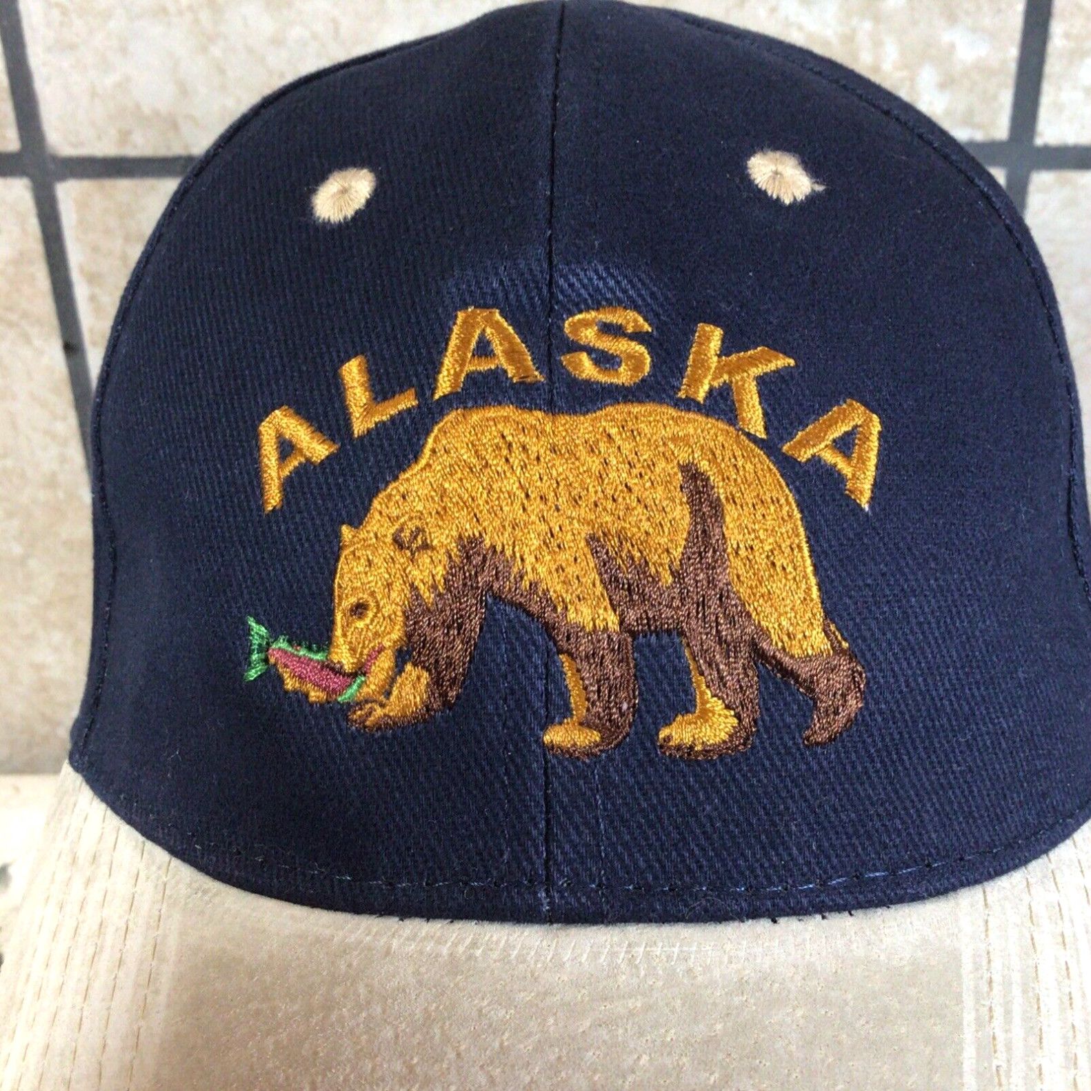 Bally Vintage Alaska Hat Mens Strapback Grizzly Bear Ball Cap Dutch ...