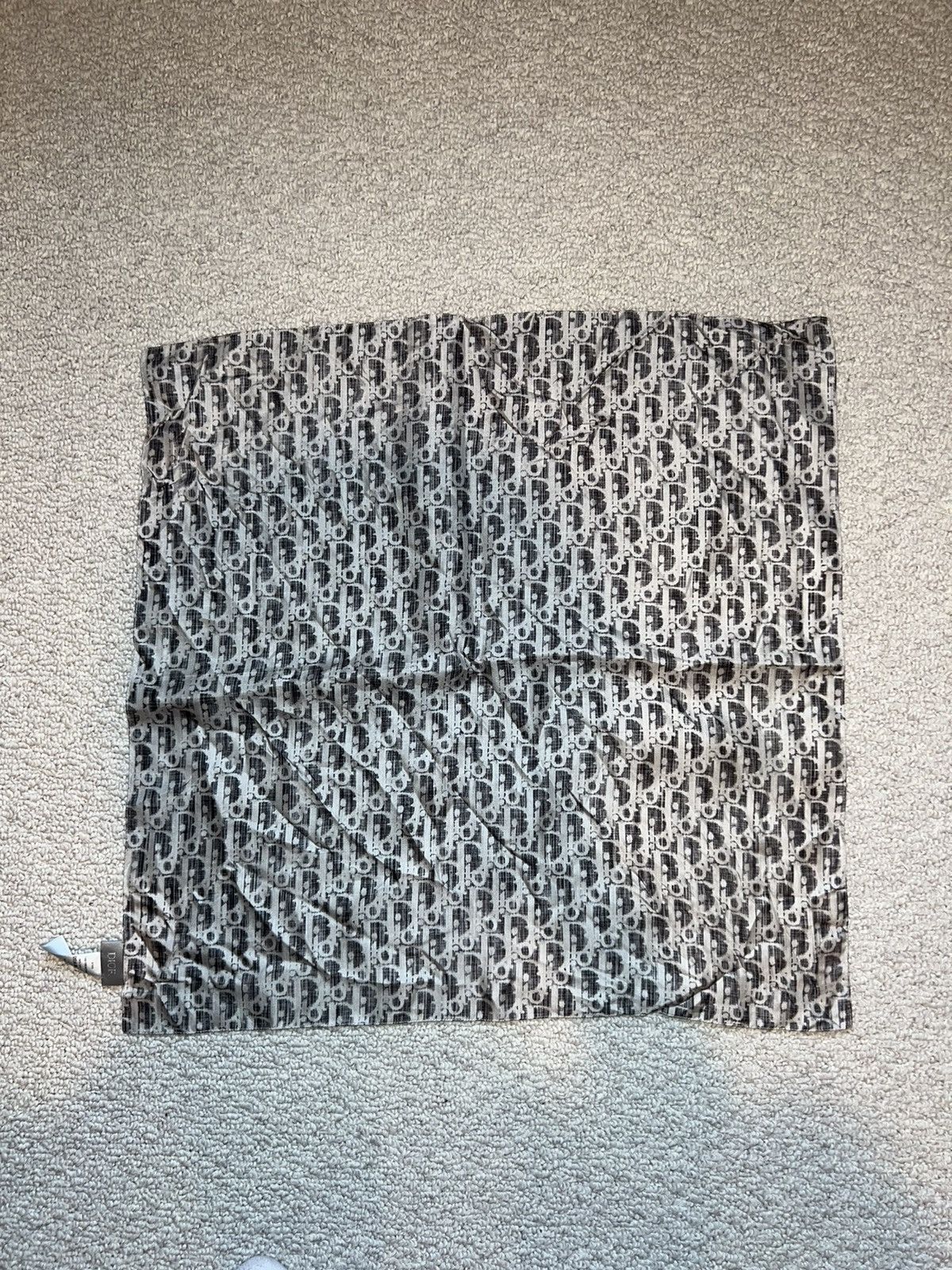 Christian Dior Monsieur × Dior Dior Oblique kasuri silk bandana | Grailed