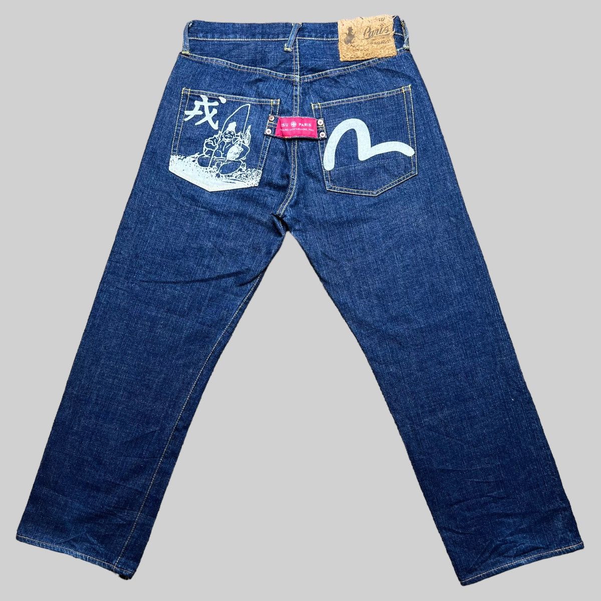 Evisu × Japanese Brand × Streetwear Evisu Paris Art Button Fly Selvedge ...