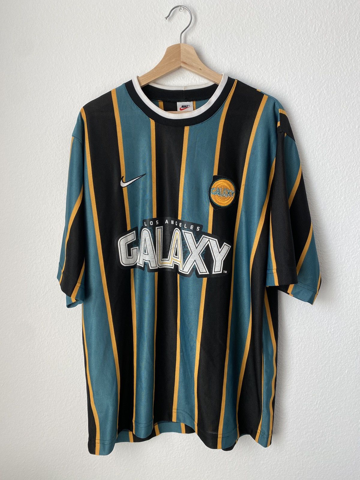 Nike × Vintage VTG 90s NIKE Los Angeles GALAXY MLS SOCCER JERSEY SHIRT ...