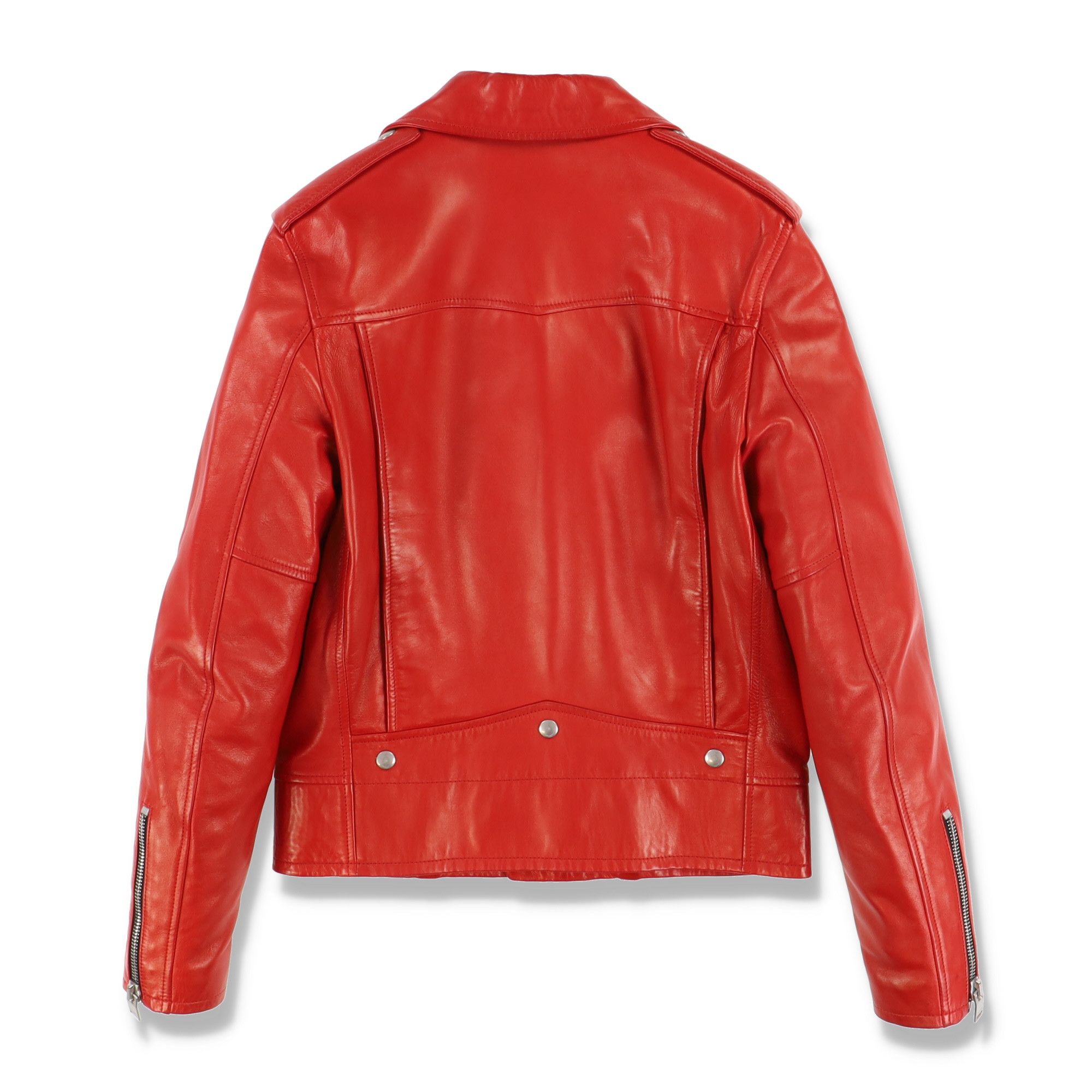 Saint Laurent Paris FW13 Red Lambskin L01 Leather Biker Jacket | Grailed