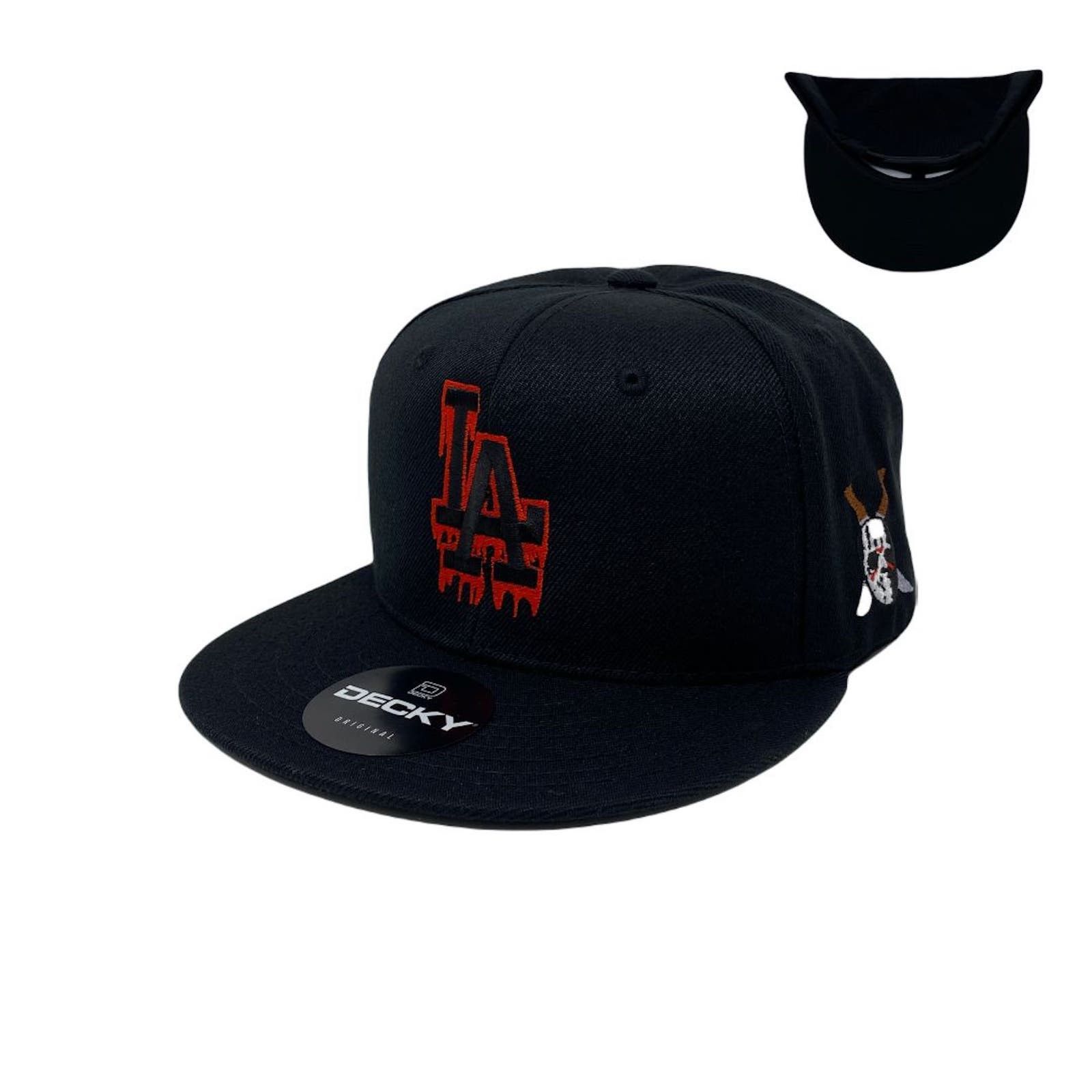 Other Los Angeles Drip Red (Mask) Snapback Hat All Black | Grailed
