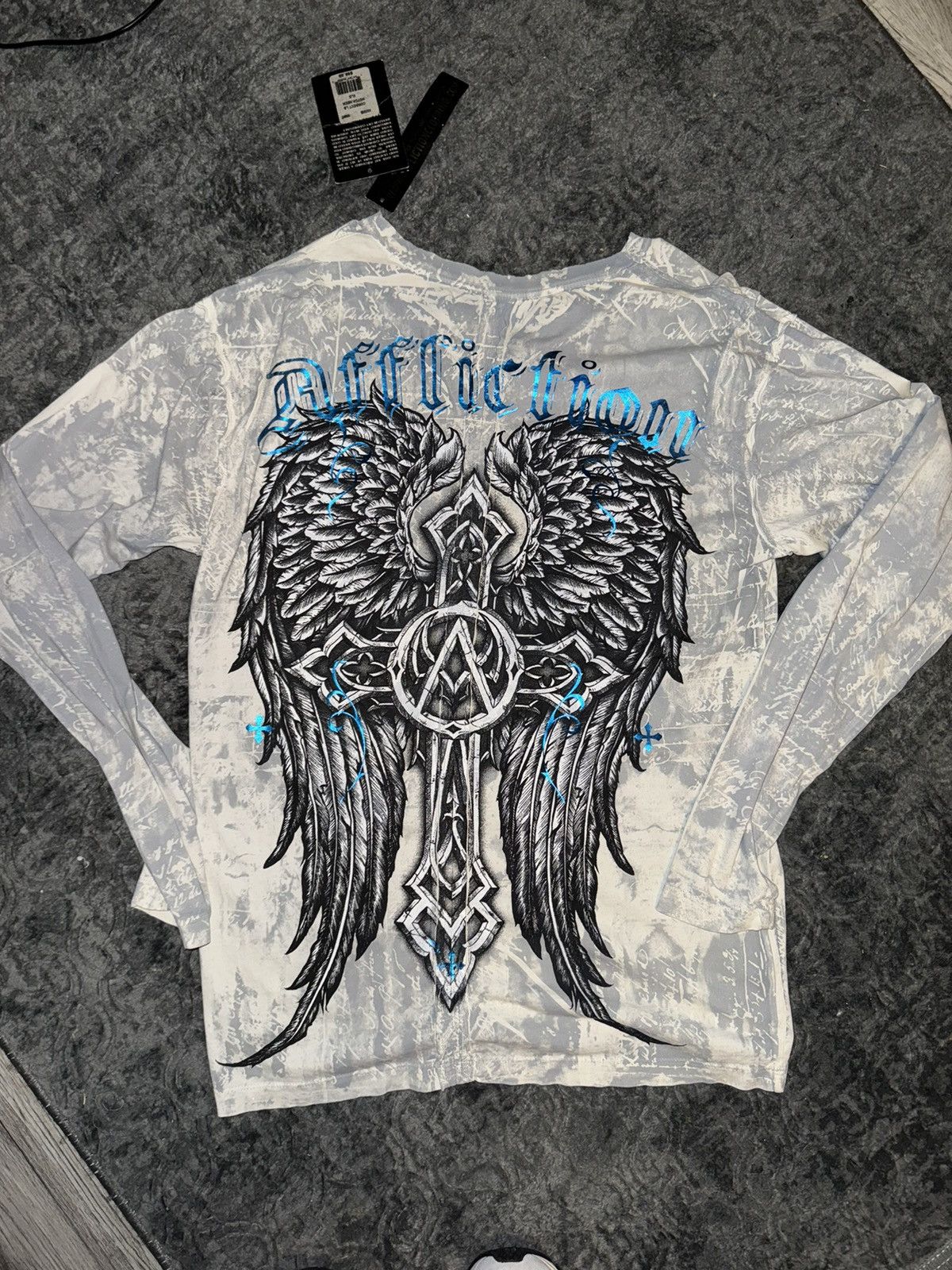 Affliction affliction angel wings shirt | Grailed