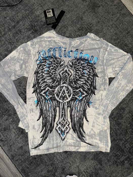 Affliction affliction angel wings shirt | Grailed