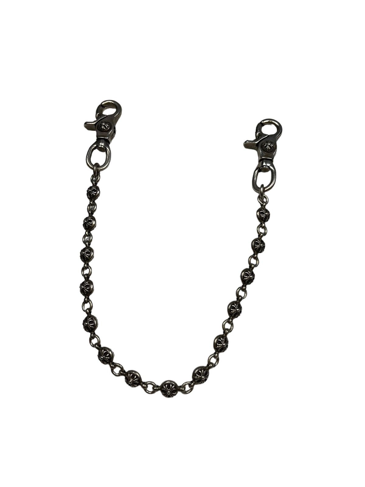 Chrome Hearts Double Lobster Clasp Cross Ball Short Wallet Chain | Grailed