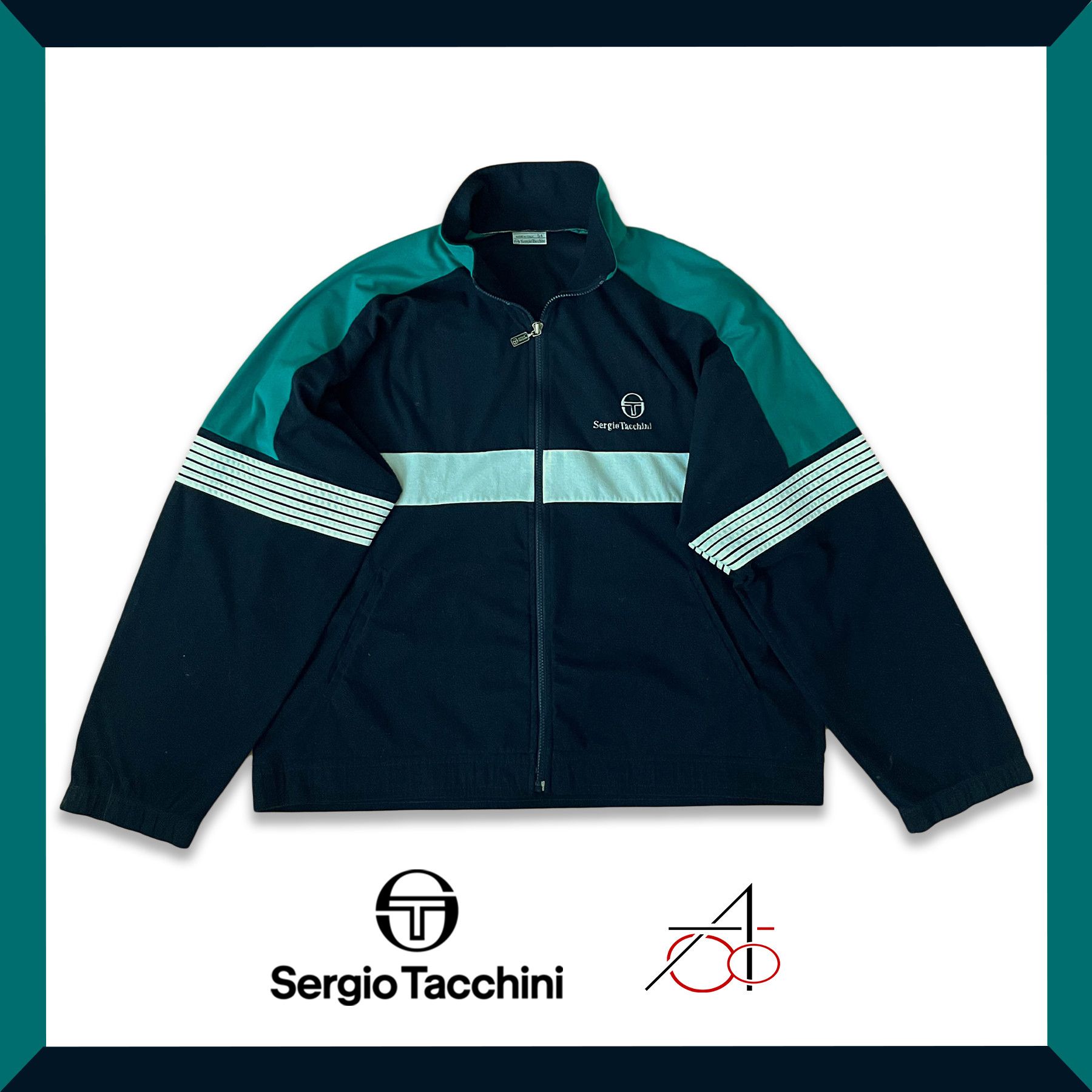 Sergio Tacchini Sergio Tacchini vintage fleece track jacket 80s, XL ...