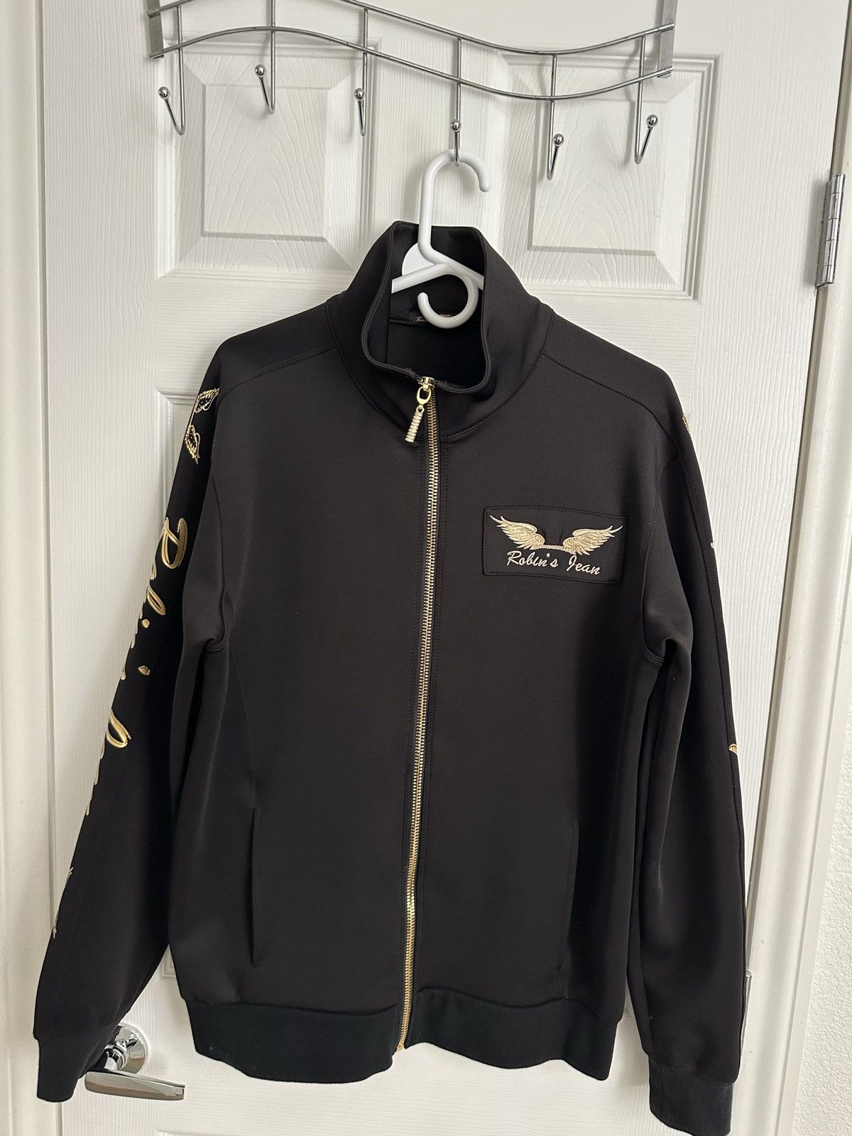 Robins Jeans × Streetwear ROBIN’S JEAN TEAM TRACK JACKET BLACK | Grailed