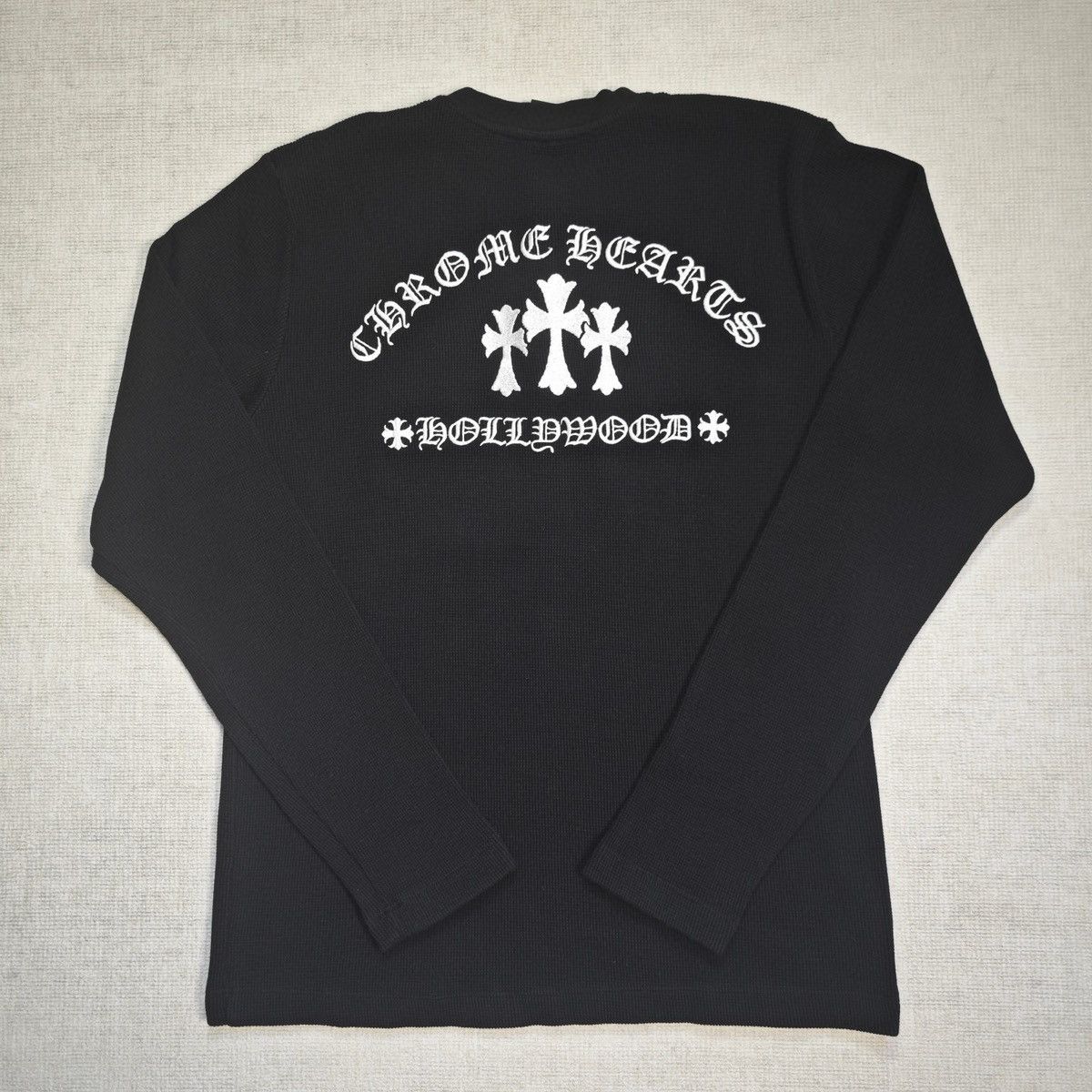 Chrome Hearts Chrome Hearts Waffle Triple Cross Silver Buttons Long ...