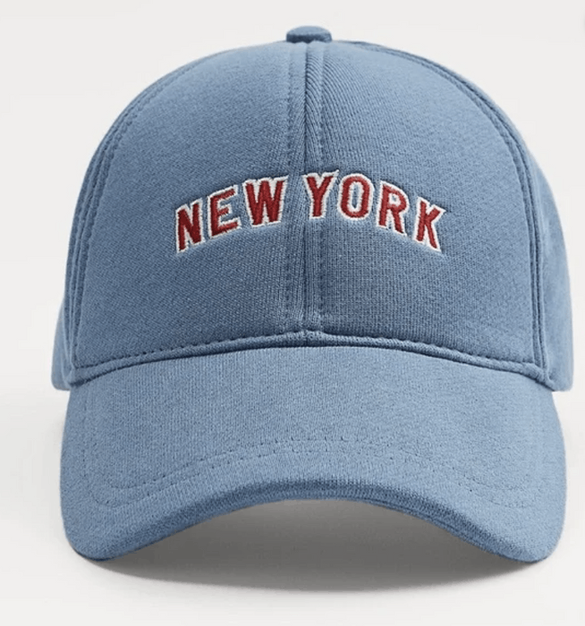 Zara Zara Man ” New York " Embroidered Text Baseball Cap Hat Blue | Grailed