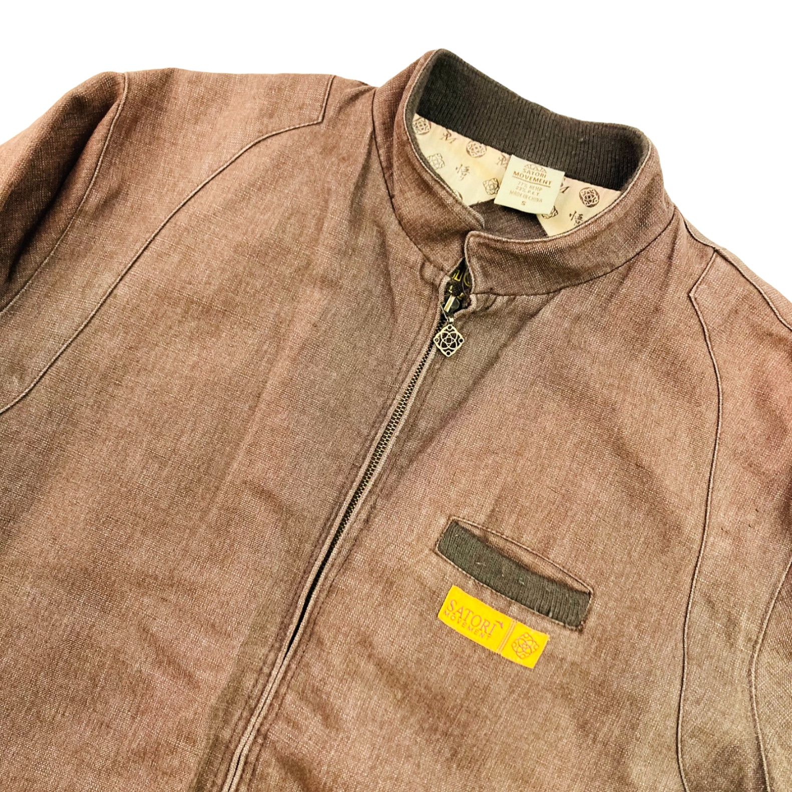 Vintage Satori Movement Men's Hemp P.E.T Bomber Jacket Brown • Small ...