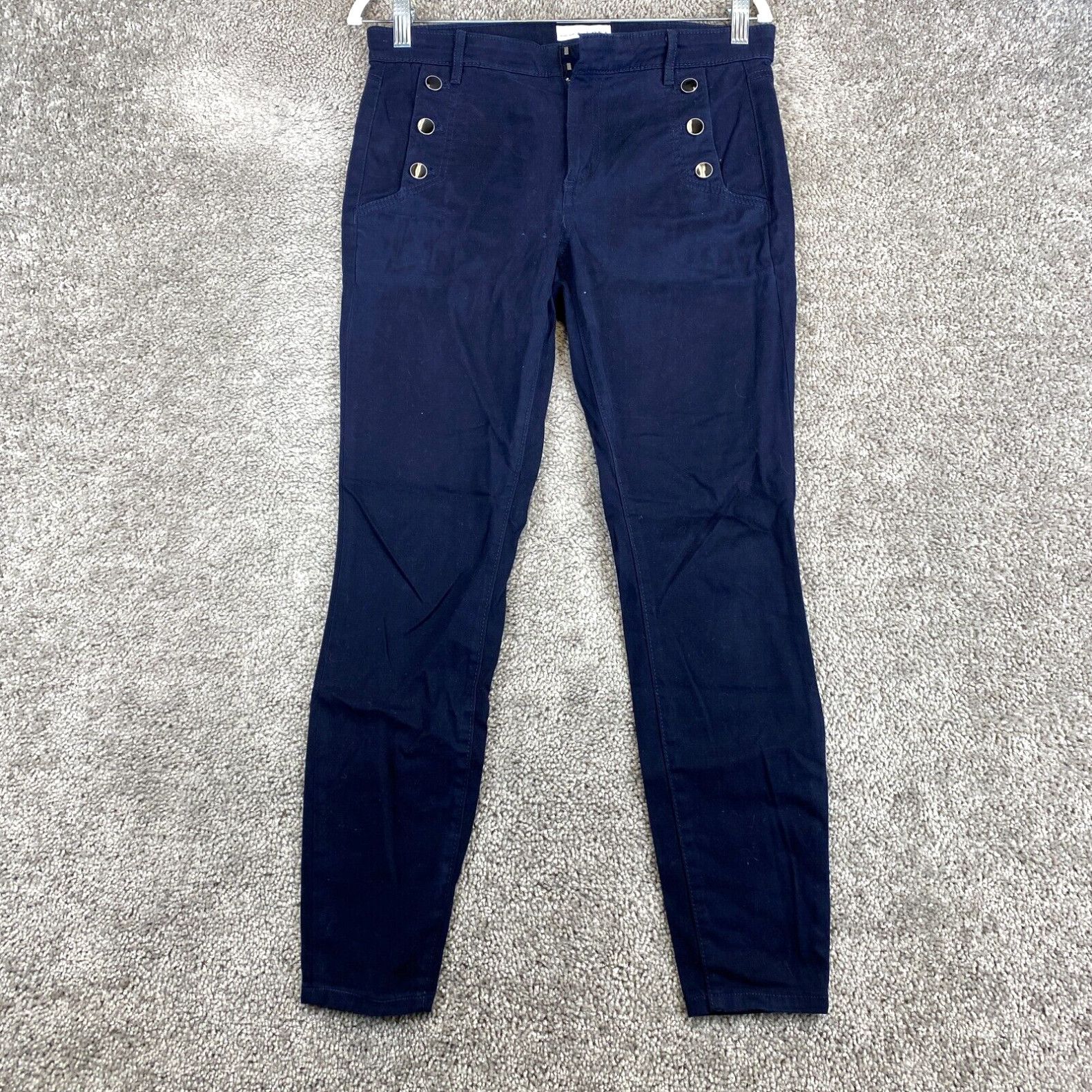 Loft LOFT Made and Loved Sailor Skinny Jeans Women's 27/4 Navy Mid Rise ...