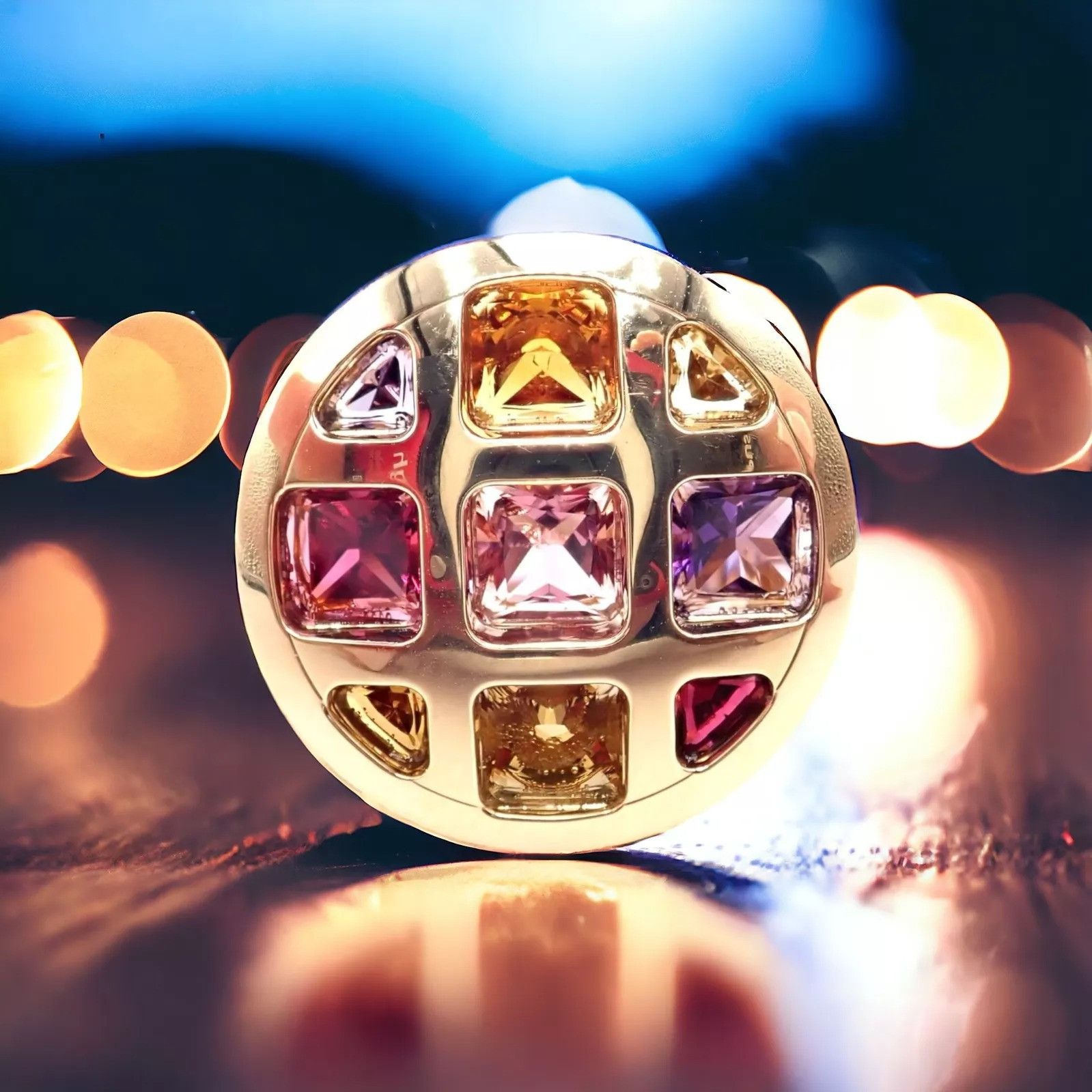 Cartier Cartier Pasha 18k Yellow Gold Amethyst Citrine Ring | Grailed
