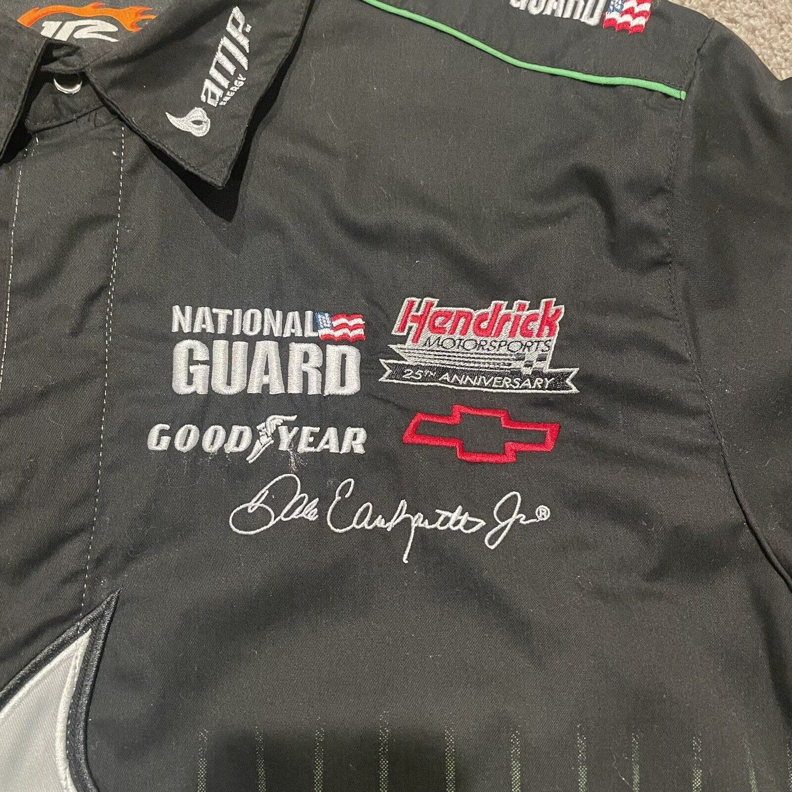 Jeff Hamilton VINTAGE Dale Earnhardt Jr Amp Pit Crew Shirt Green Black XL | Grailed