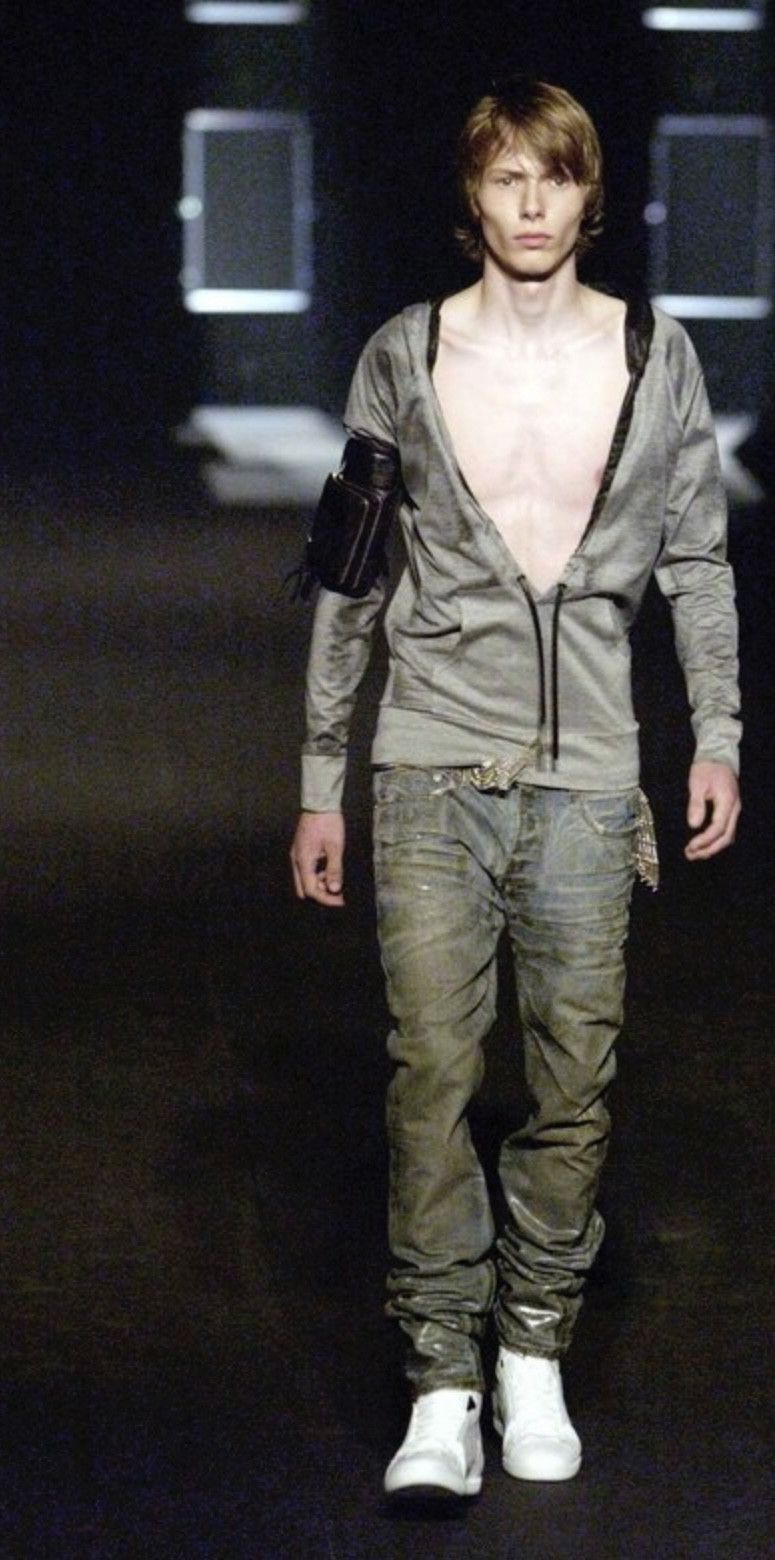 Dior × Hedi Slimane Dior Homme Strip Hoodie SS04 | Grailed