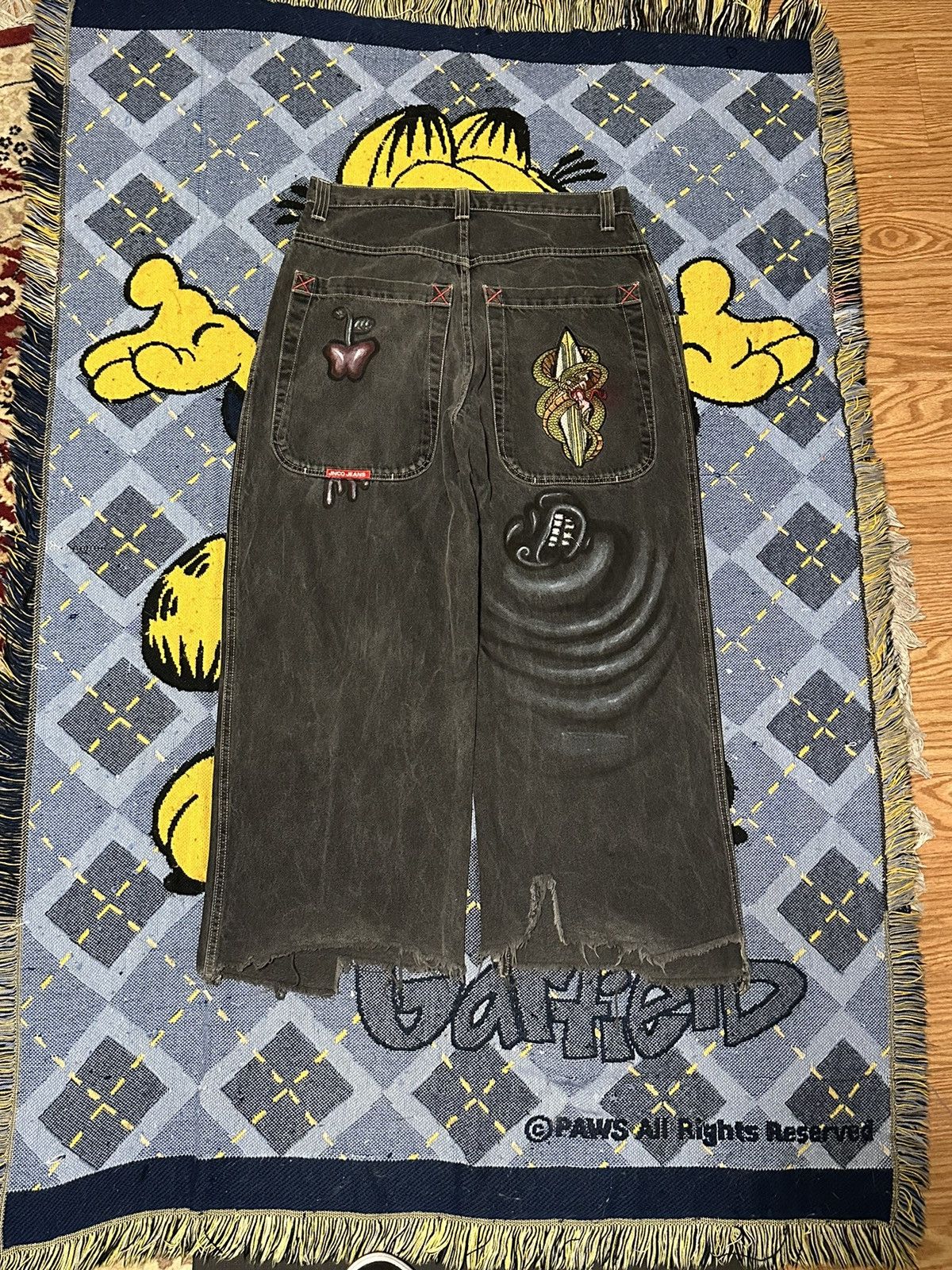Jnco × Streetwear × Vintage Vintage Custom JNCO Jeans Surfboard Snakes ...