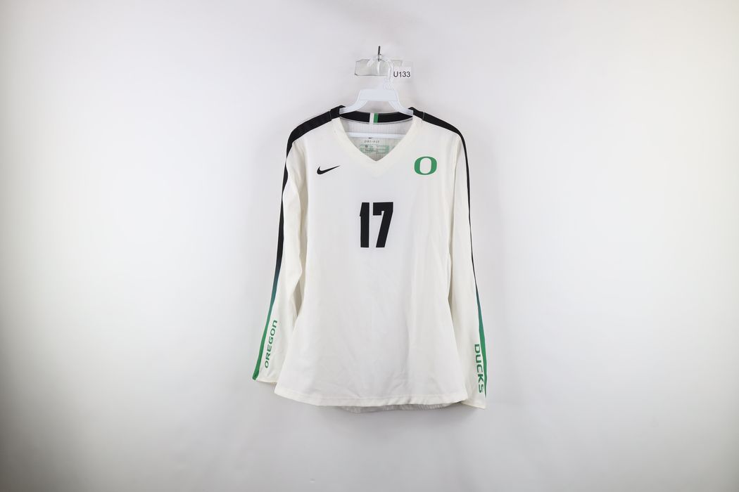Nike Nike Team Issued University Oregon Volleyball Jersey White | Grailed