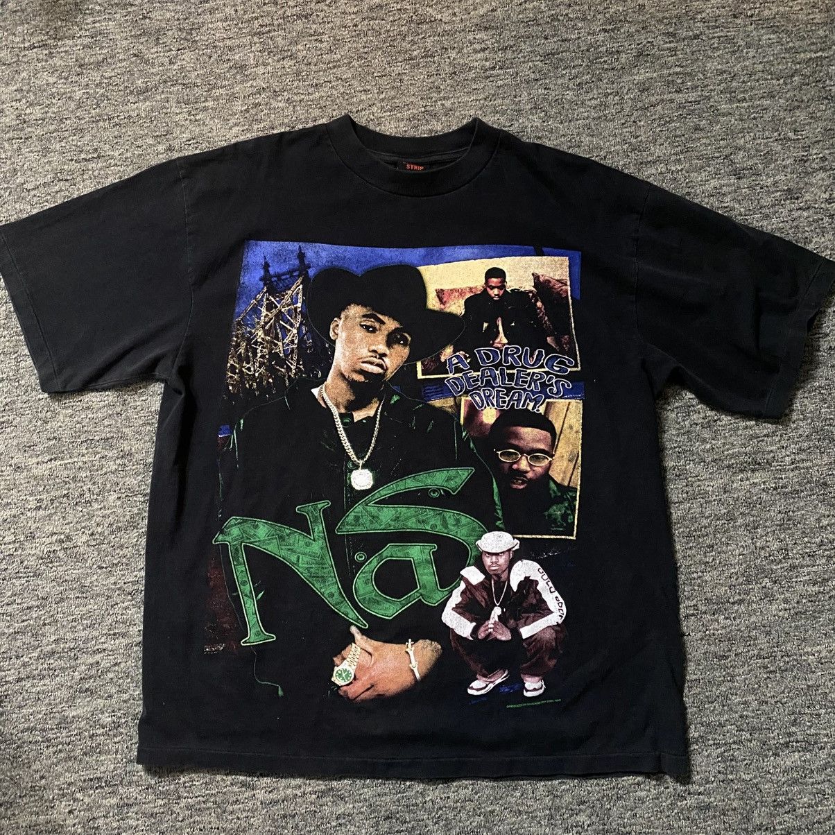 Nas × Rap Tees × Vintage Rare Nas x Ginseng Strip 2020 Bootleg 2024 ...