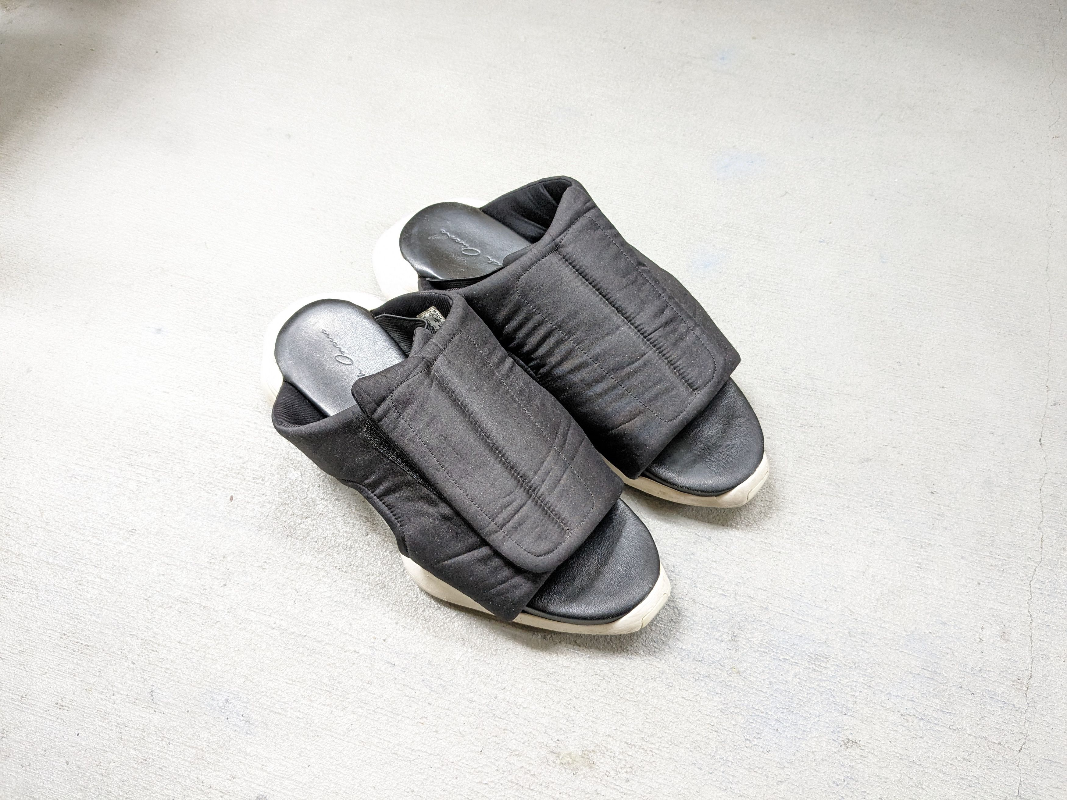 Adidas × Rick Owens Rick Owens x Adidas Clog Sandals 10 Black White ...
