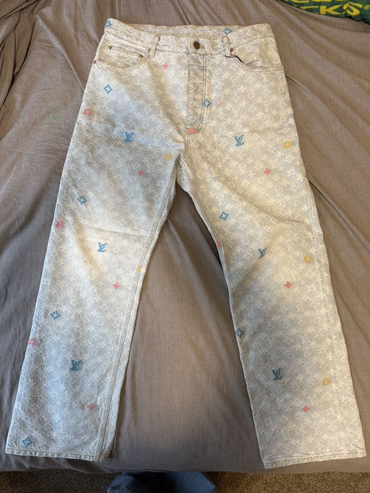 Louis Vuitton Tyler The Creator Monogram Denim Pants | Grailed