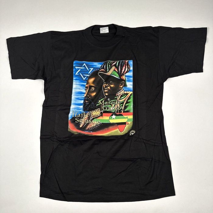 Vintage Vintage 90s Rastafarian Shirt Large DRY ROT Rastafari Marcus ...