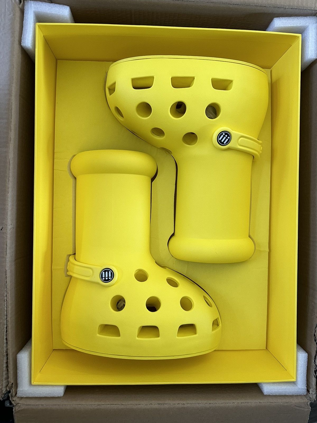 Crocs × MSCHF Big Yellow Boots | Grailed